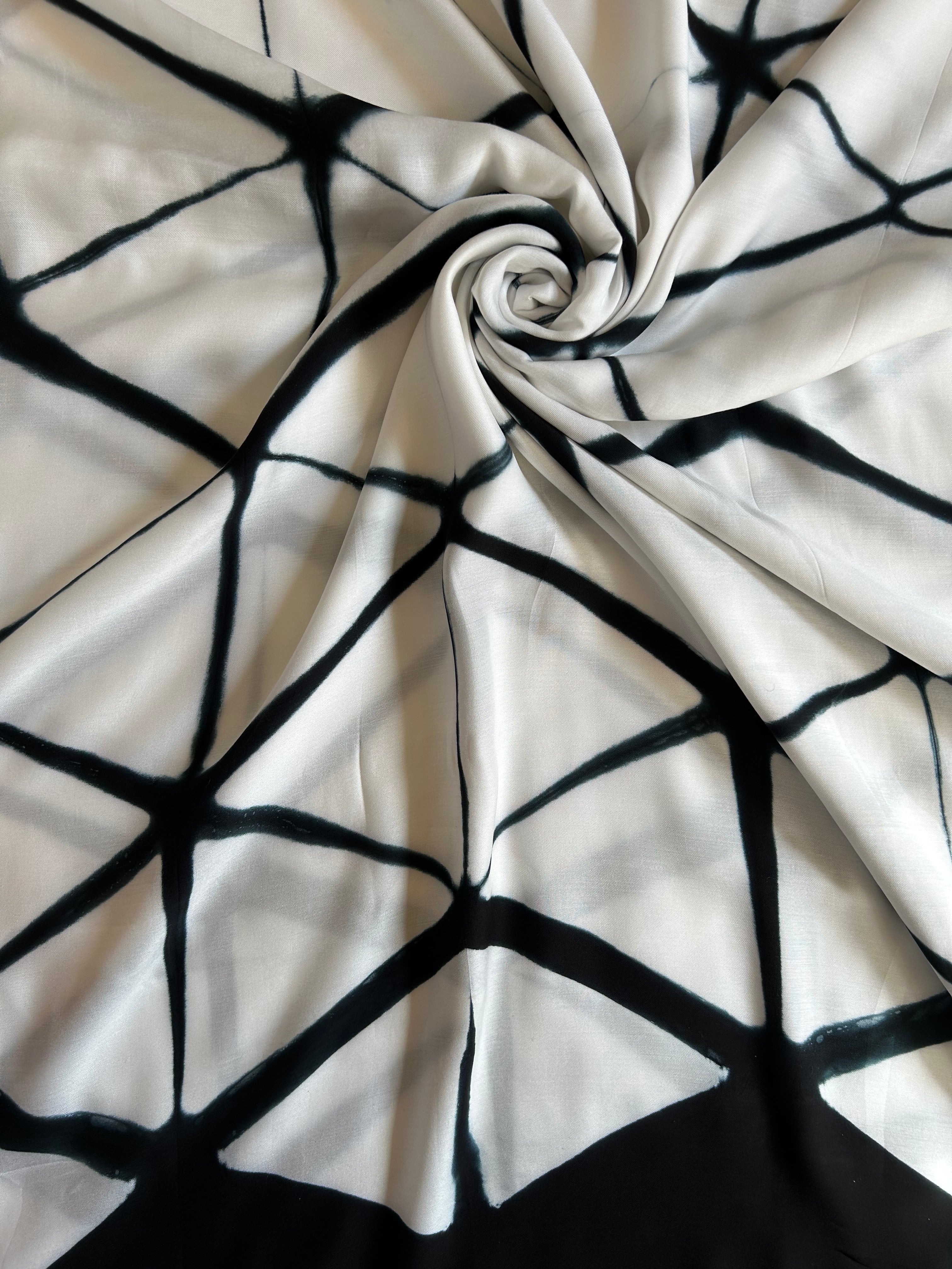 AMELIA- Hand made CLAMP Modal Silk Fabric – MYPOSHAAKH