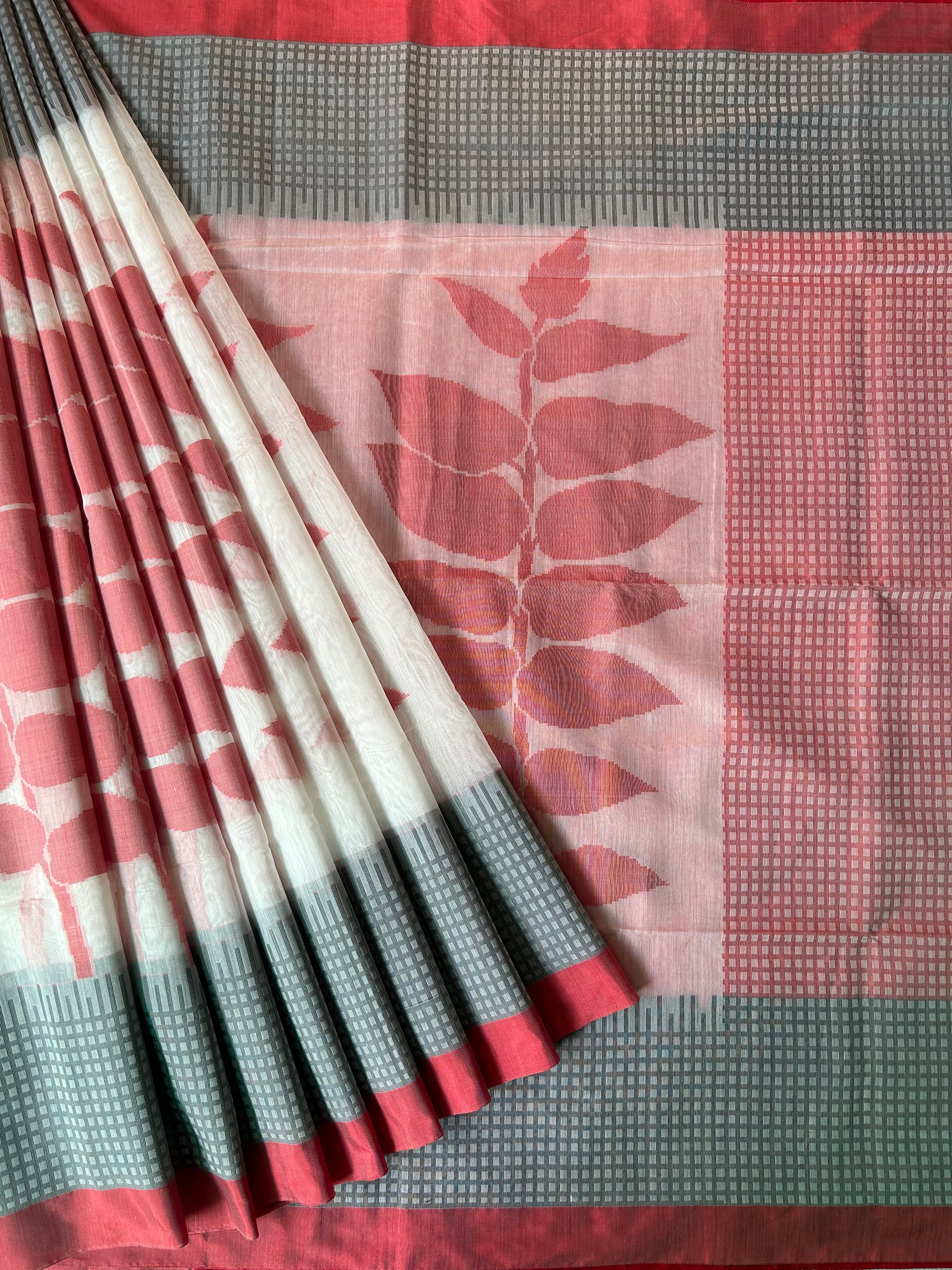 PARINITA : DURGA PUJA FESTIVE PURE COTTON-EXCEL JAMDANI INSPIRED SAREE ...
